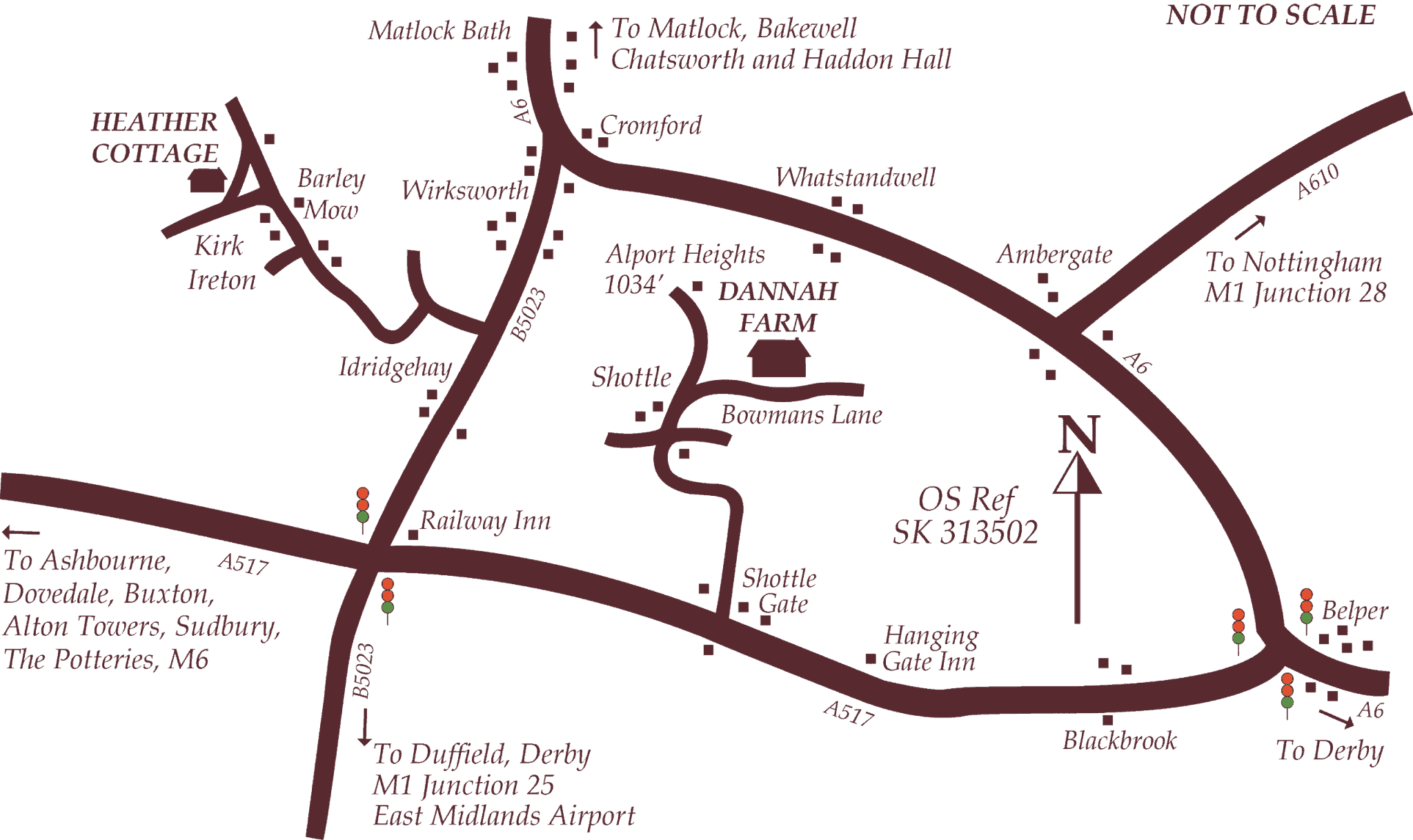 Location of Dannah Farm B&B